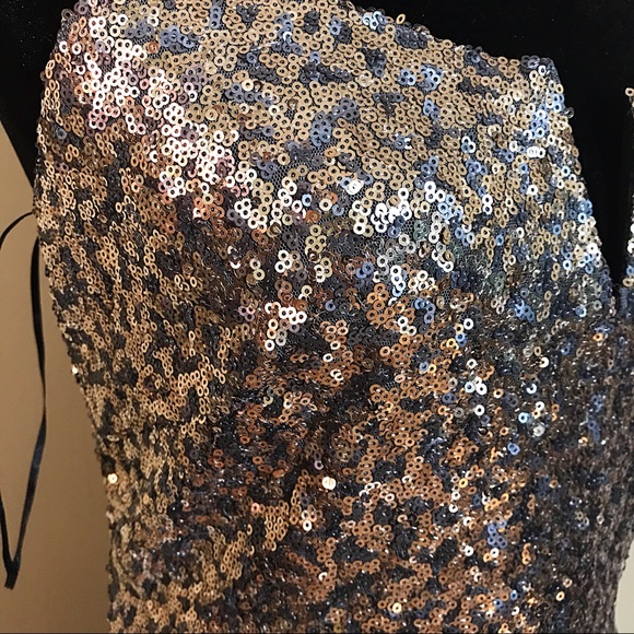 Spense | Dresses | New Gold Sequin Black Prom Dress Womens 8 | Poshmark